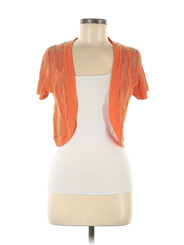 Pinque 100% Acrylic Orange Cardigan Size M - 58% off | ThredUp