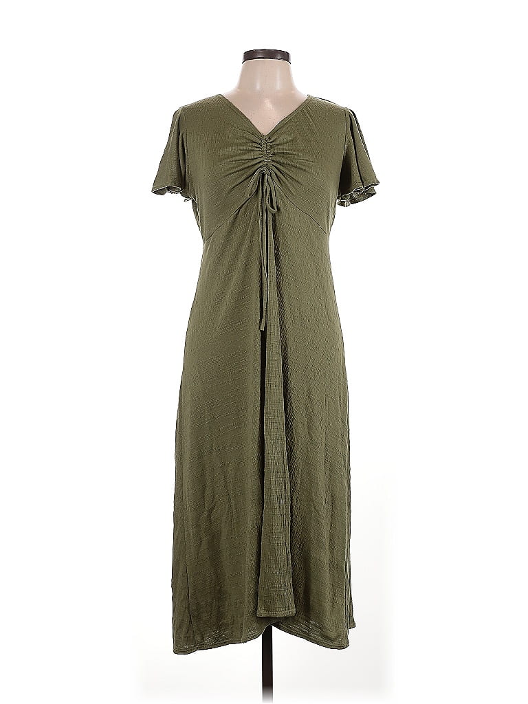 Max Studio Solid Green Casual Dress Size L - 73% off | ThredUp
