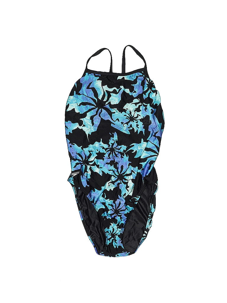 Speedo Floral Blue One Piece Swimsuit Size 12 - 36% off | ThredUp