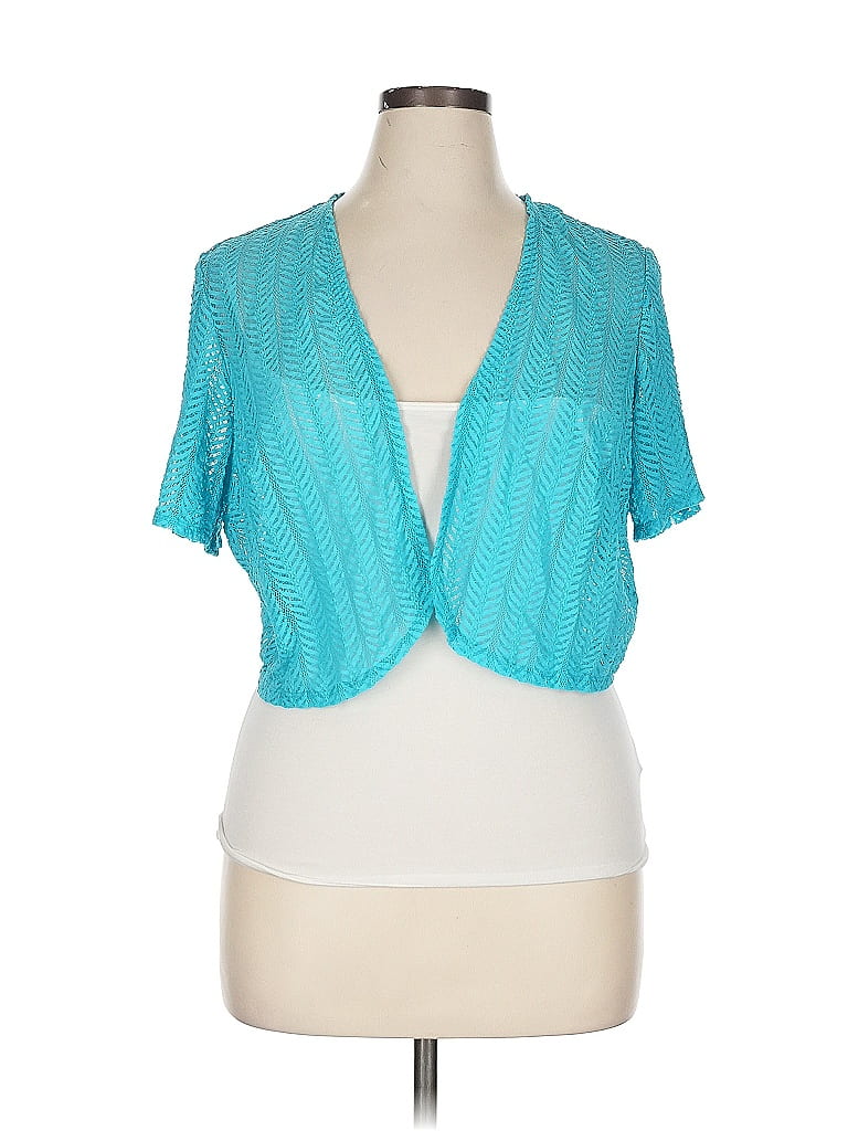 Studio I Teal Cardigan Size 16 - 66% off | ThredUp