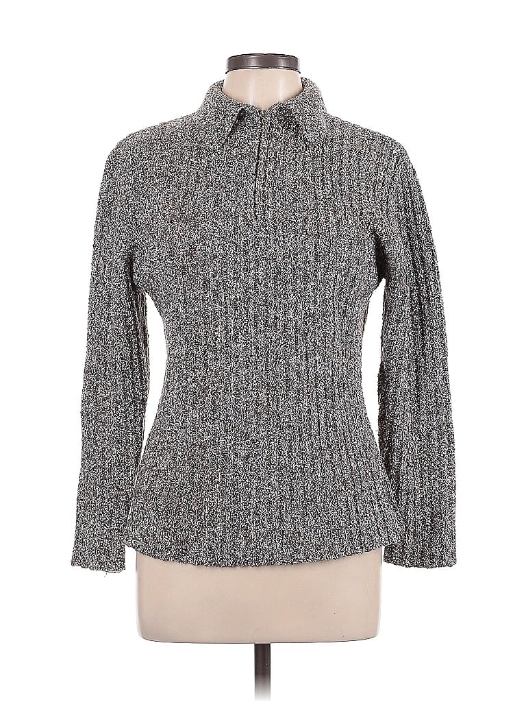 Le Moda Tweed Gray Turtleneck Sweater Size L - 47% off | ThredUp