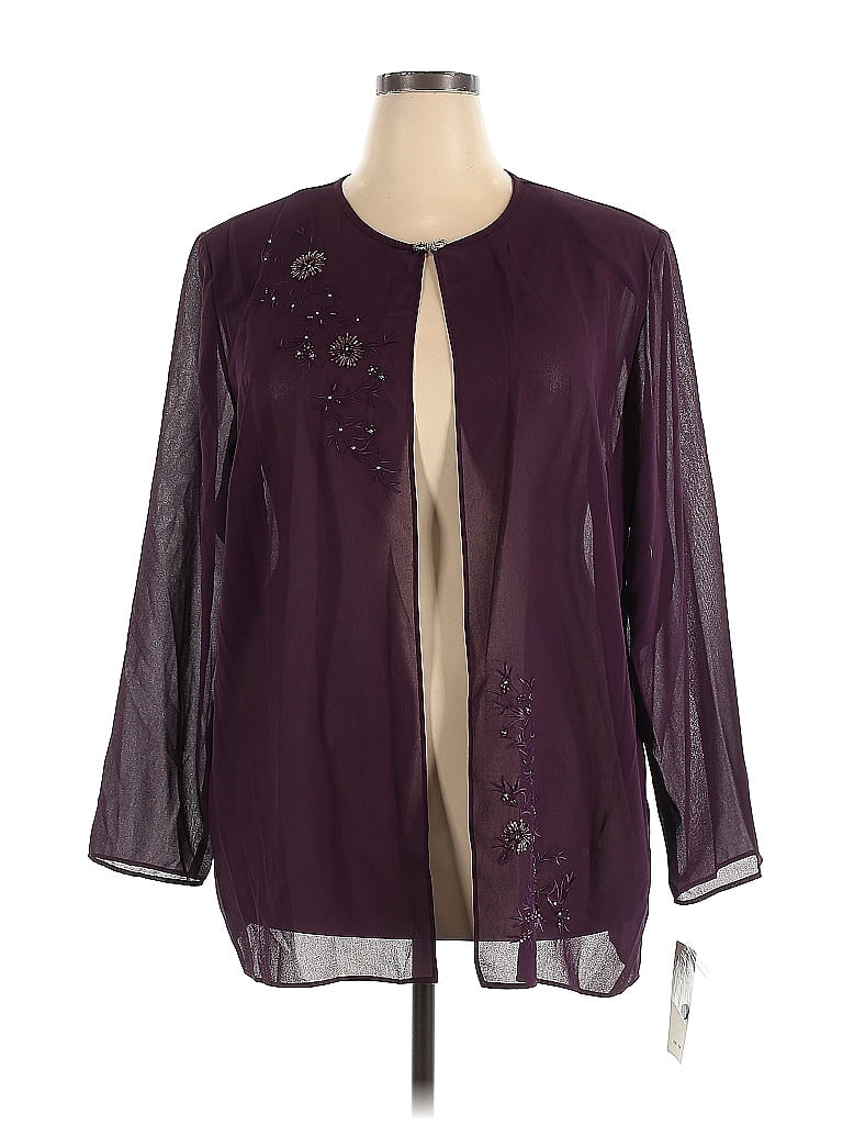 Montee Collection 100% Polyester Purple Jacket Size 22 (Plus) - 50% off ...