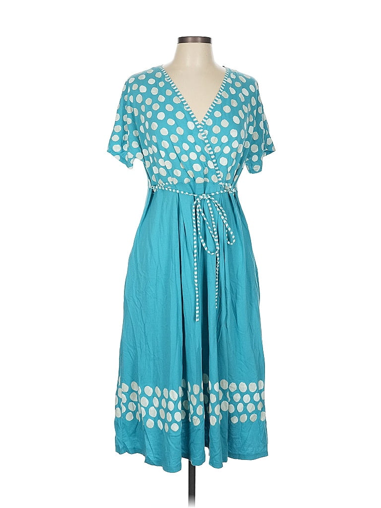 Gudrun Sjödén 100% Cotton Teal Casual Dress Size L - 60% off | ThredUp