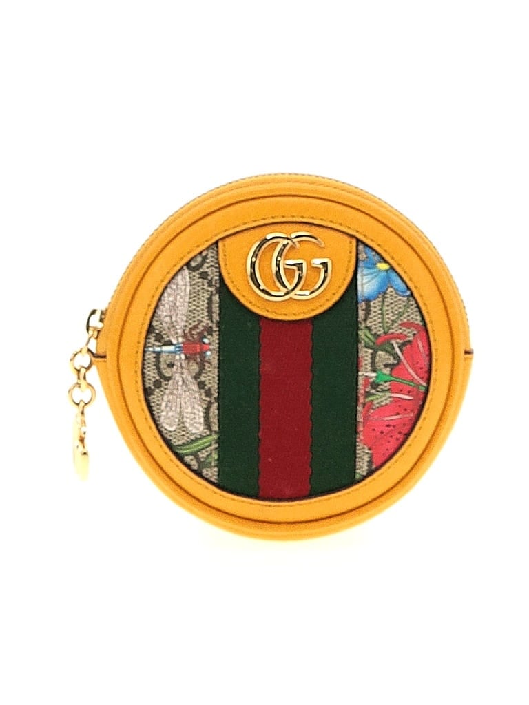 Gucci 100% Canvas Yellow Orange GG Supreme Monogram Flora Web Ophidia ...