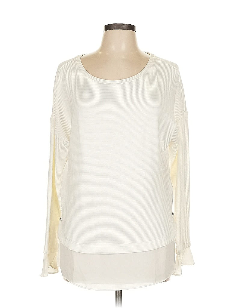 White House Black Market Ivory Long Sleeve Blouse Size L - 73% off ...