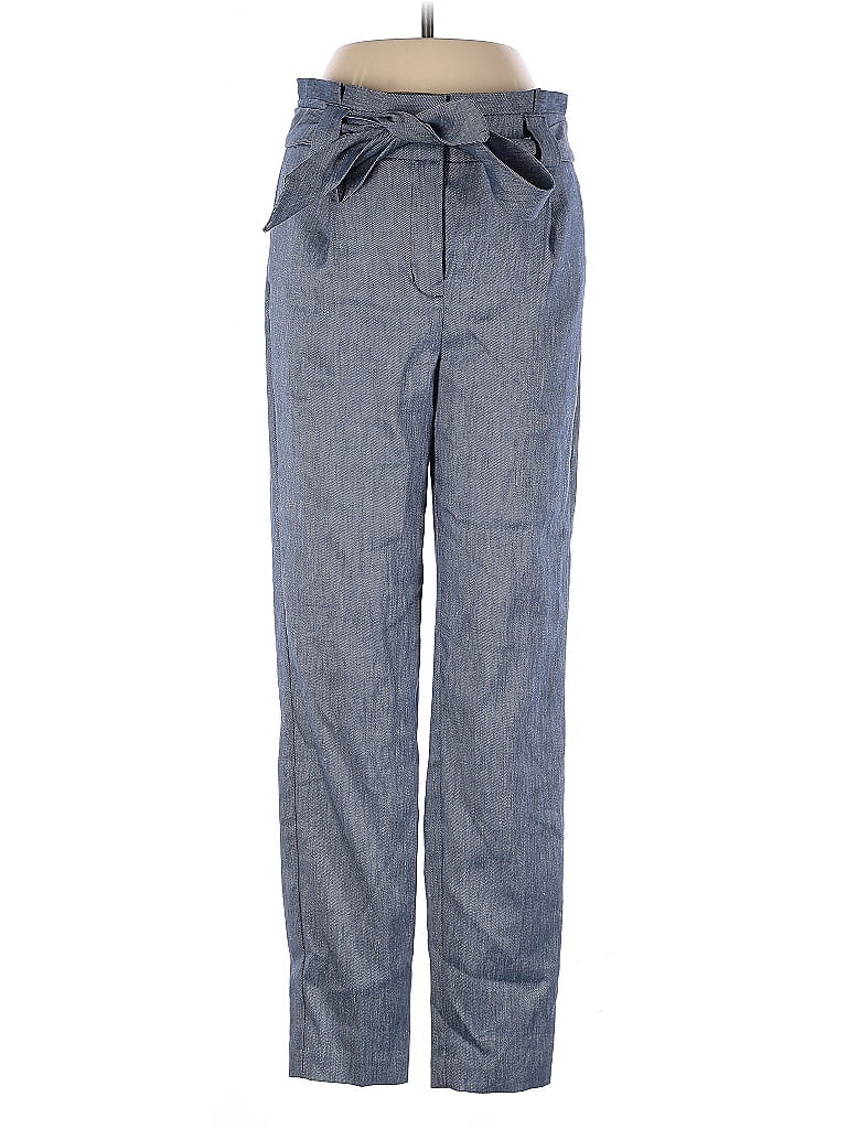 Express Chevron-herringbone Blue Linen Pants Size 0 - 69% off | ThredUp