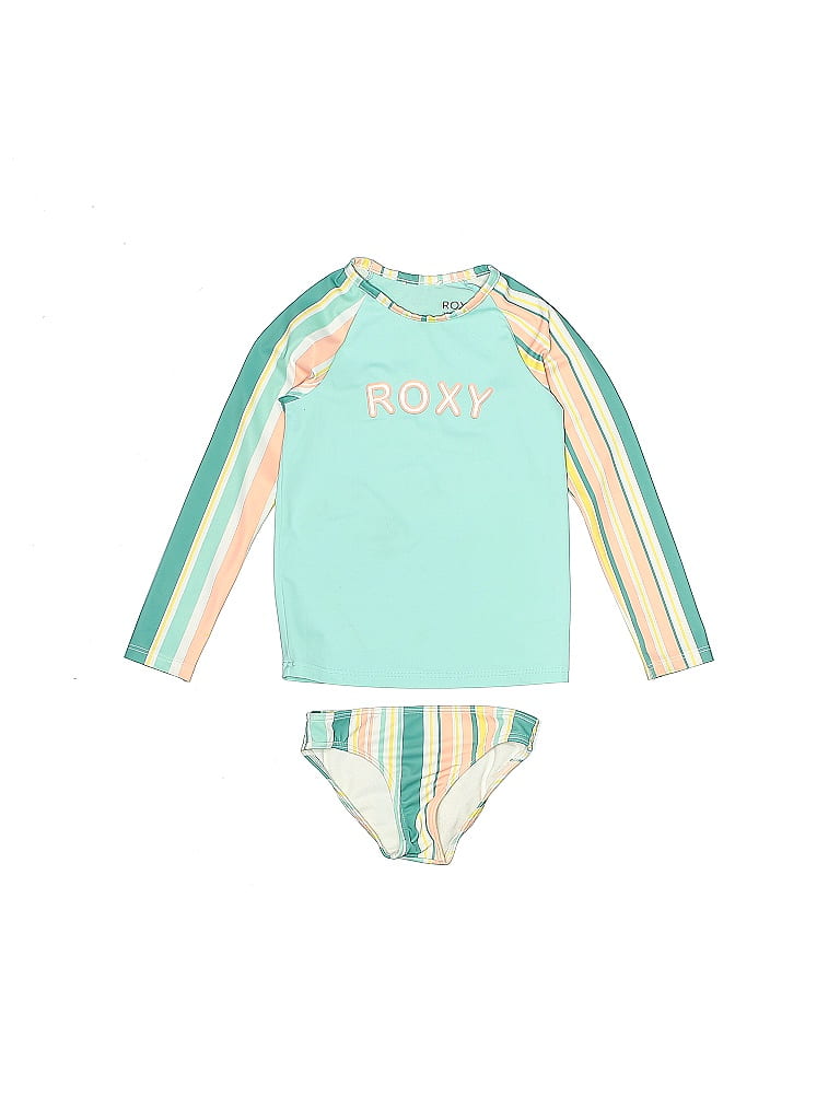 Roxy Teal Rash Guard Size 3 - 52% off | ThredUp