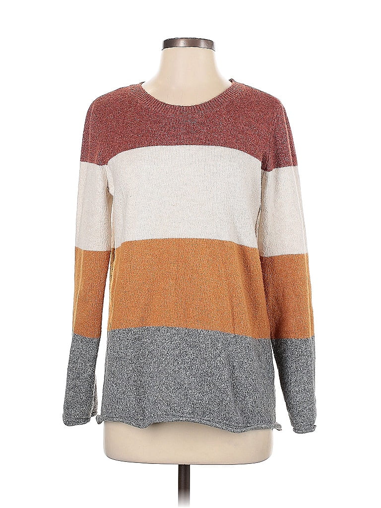 Pinque Color Block Brown Pullover Sweater Size S - 63% off | ThredUp