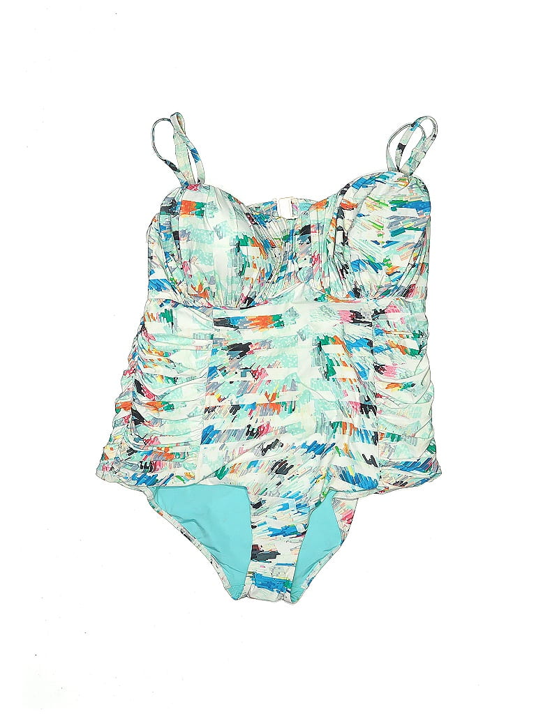 Assorted Brands Print Blue One Piece Swimsuit Size 24 (Plus) - 50% off ...