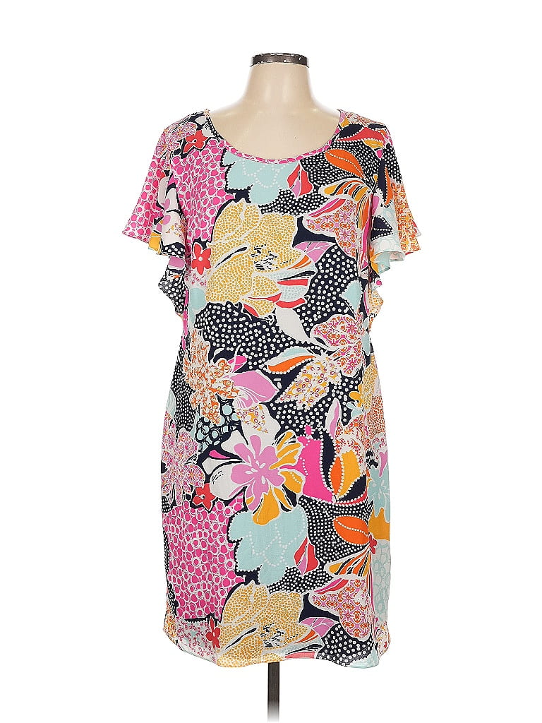 MSK Print Pink Casual Dress Size 12 - 70% off | ThredUp