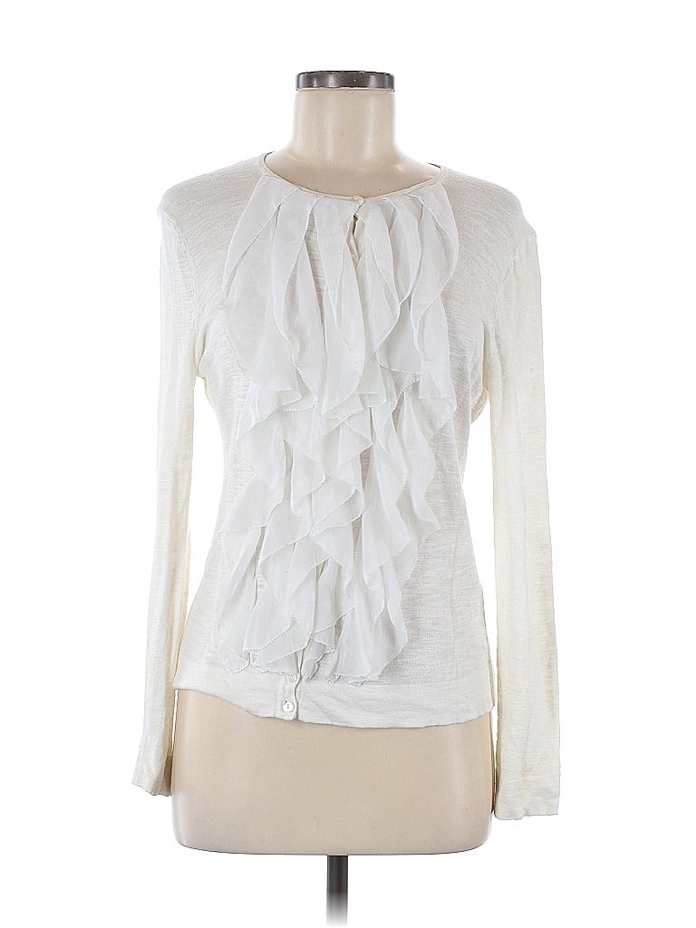 Kate Hill White Cardigan Size M - 60% off | ThredUp