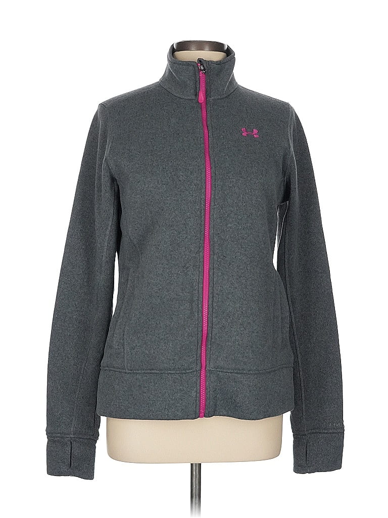 Under Armour 100% Polyester Gray Jacket Size L - 53% off | ThredUp