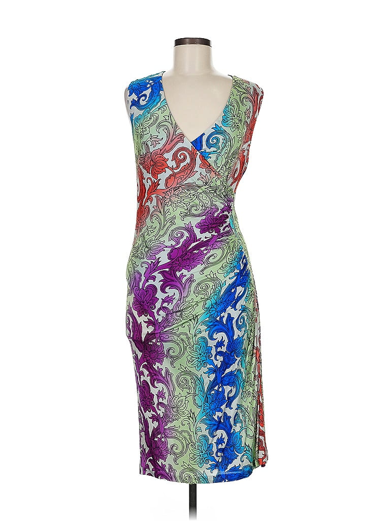 ETRO Paisley Purple Blue Cocktail Dress Size EU (IT) 44 / US 8 - 83% ...