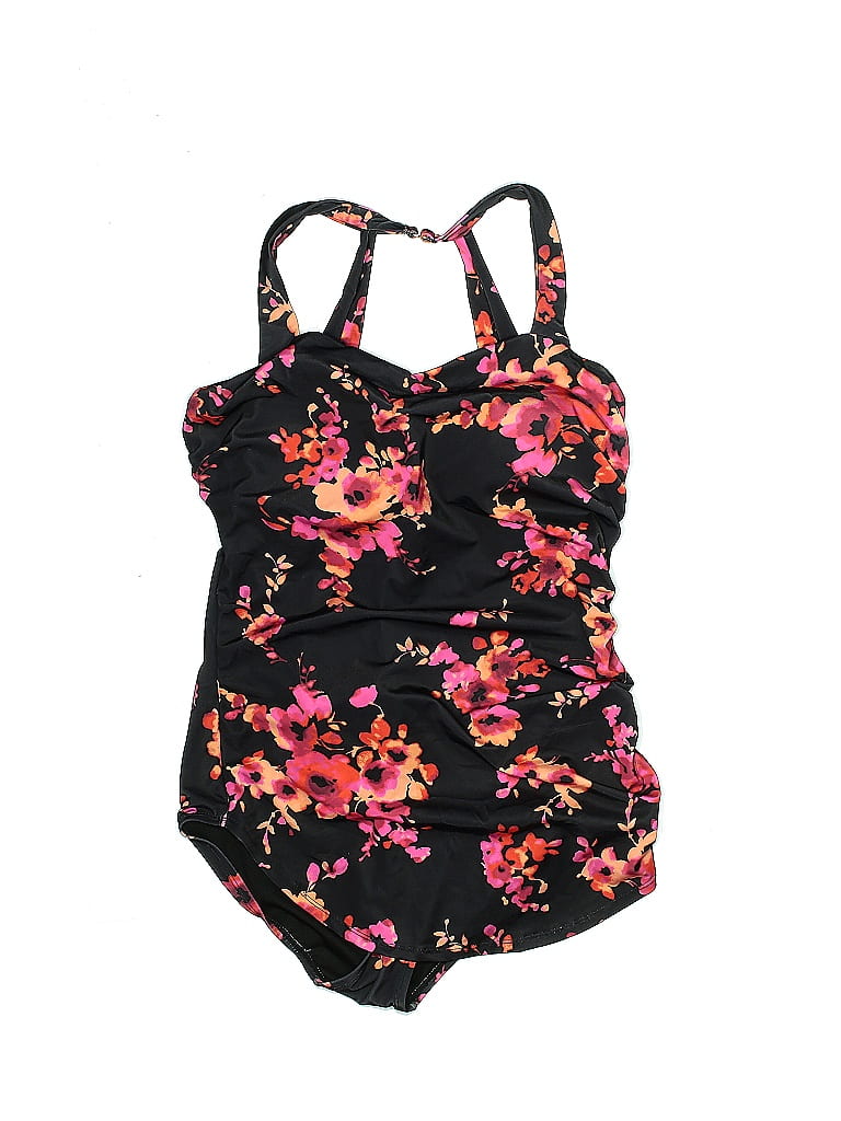 Swimsuits for all Floral Black One Piece Swimsuit Size 18 (Plus) - 64% ...