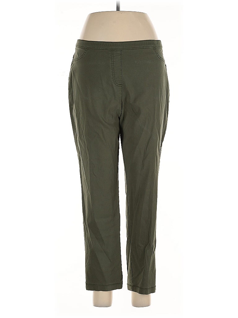Basic Editions Green Casual Pants Size 1 - 56% off | ThredUp