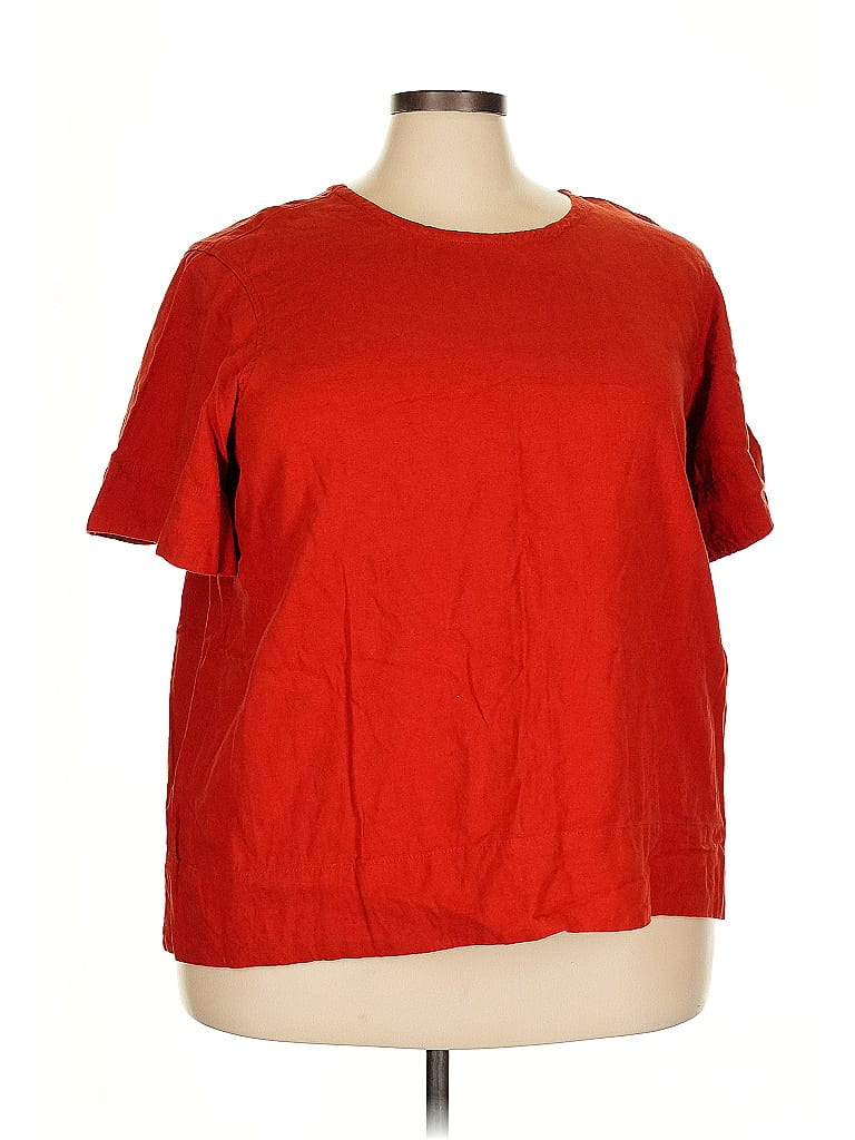 Rafaella Red Short Sleeve Top Size 3X (Plus) - 68% off | ThredUp
