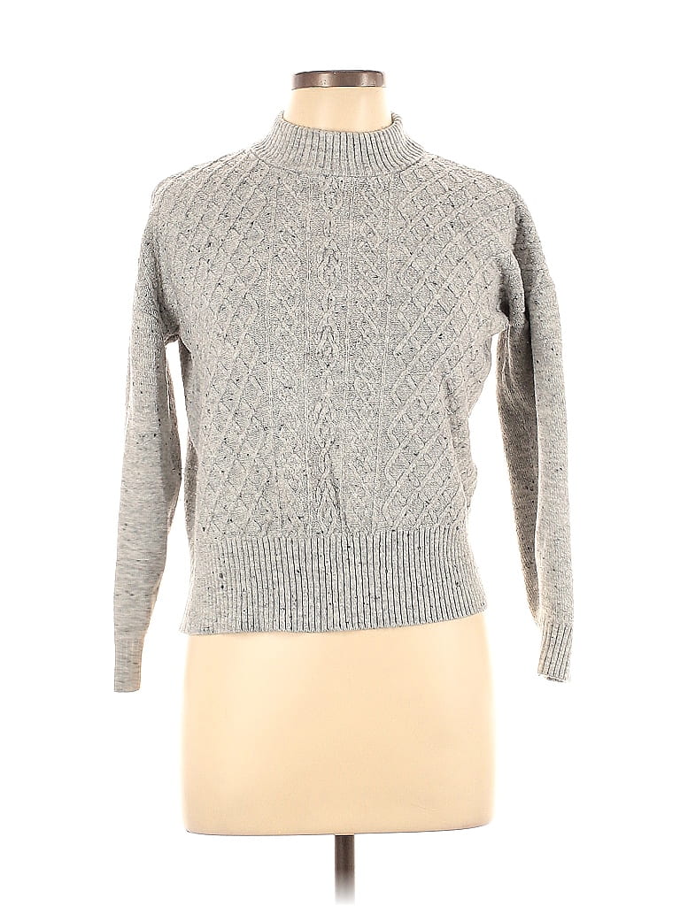 Warehouse. Gray Turtleneck Sweater Size 10 - 68% off | ThredUp