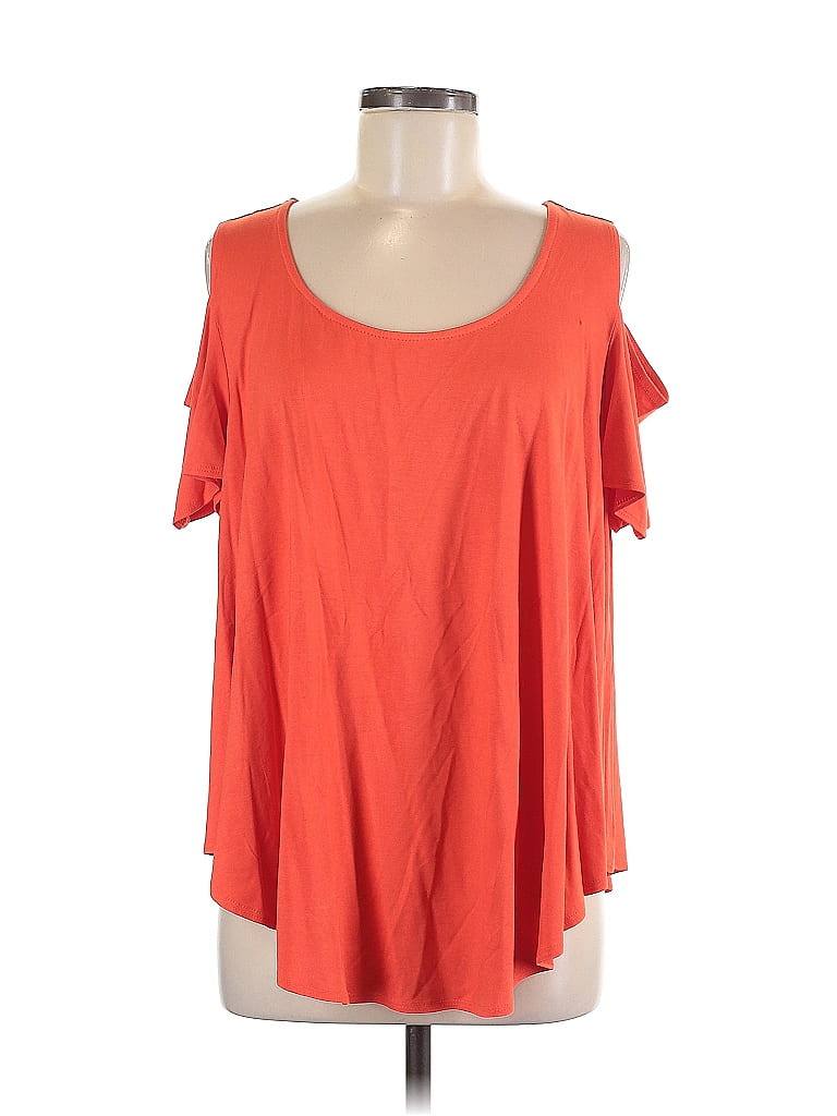 The Pyramid Collection Orange 3/4 Sleeve Top Size M - 71% off | ThredUp