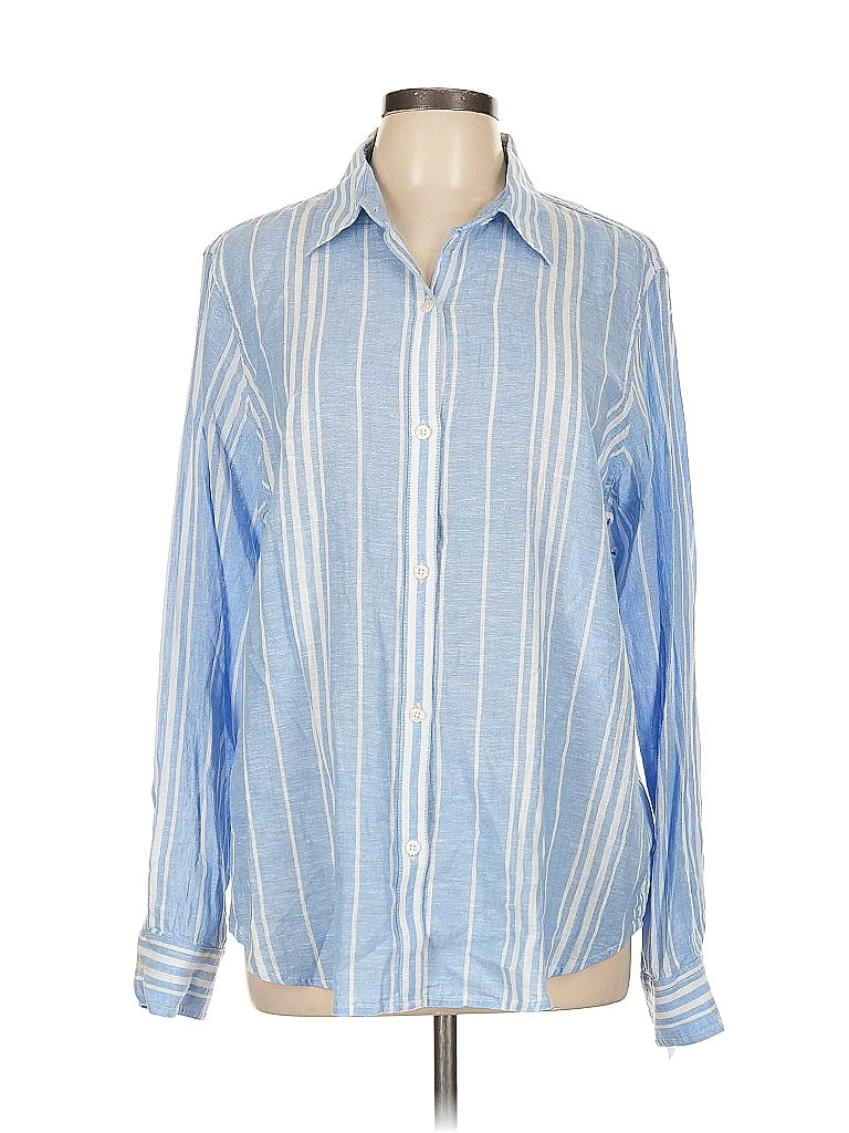Chaps Stripes Blue Long Sleeve Button-Down Shirt Size XL - 57% off | ThredUp