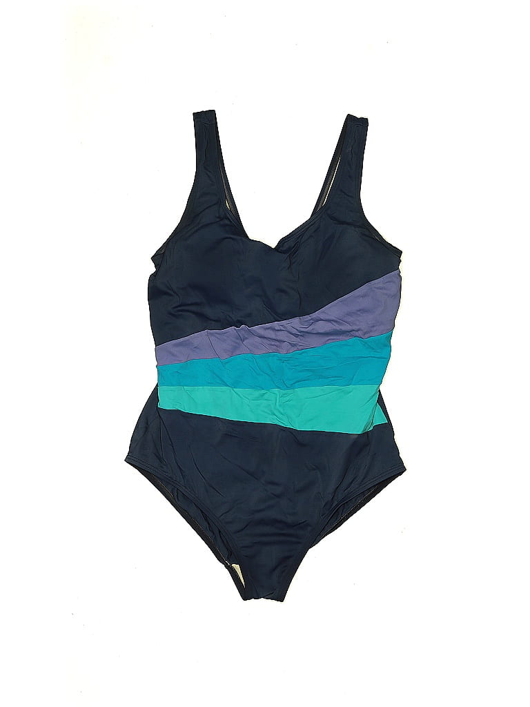 Swimsuits for all Graphic Blue One Piece Swimsuit Size 18 (Plus) - 57% ...