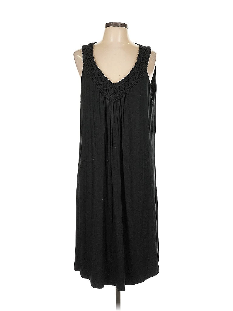 Spense Solid Black Casual Dress Size 1X (Plus) - 68% off | ThredUp