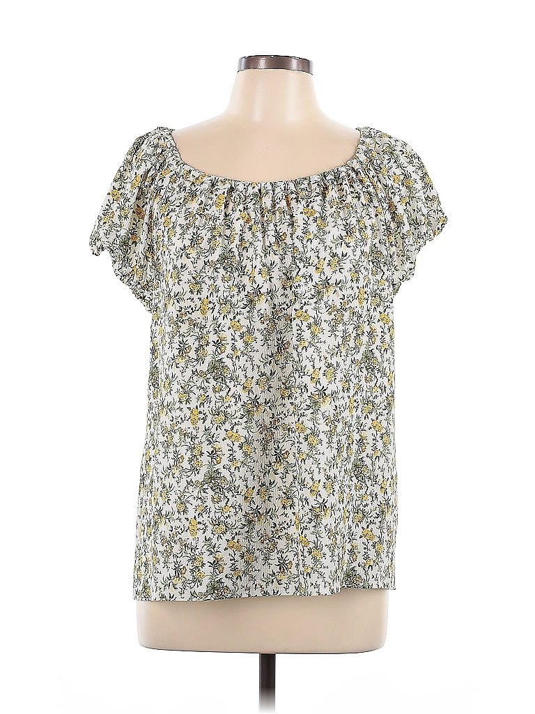 Max Studio Yellow Short Sleeve Blouse Size L - 71% off | ThredUp