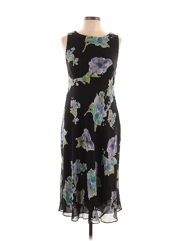 Talbots 100% Silk Print Black Cocktail Dress Size 10 - 77% off | ThredUp