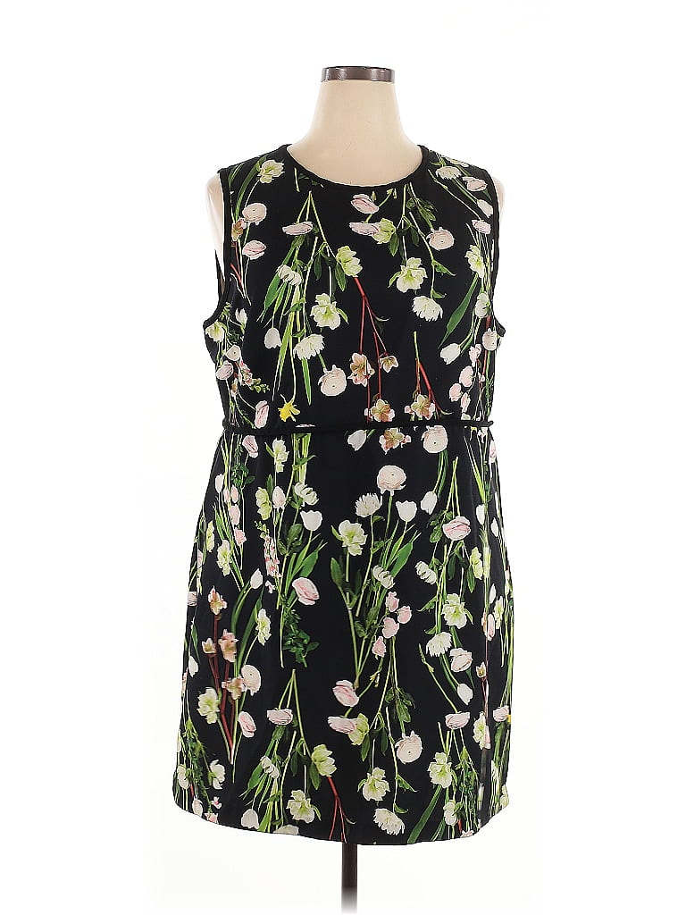 Victoria Beckham for Target Print Black Cocktail Dress Size 2X (Plus ...