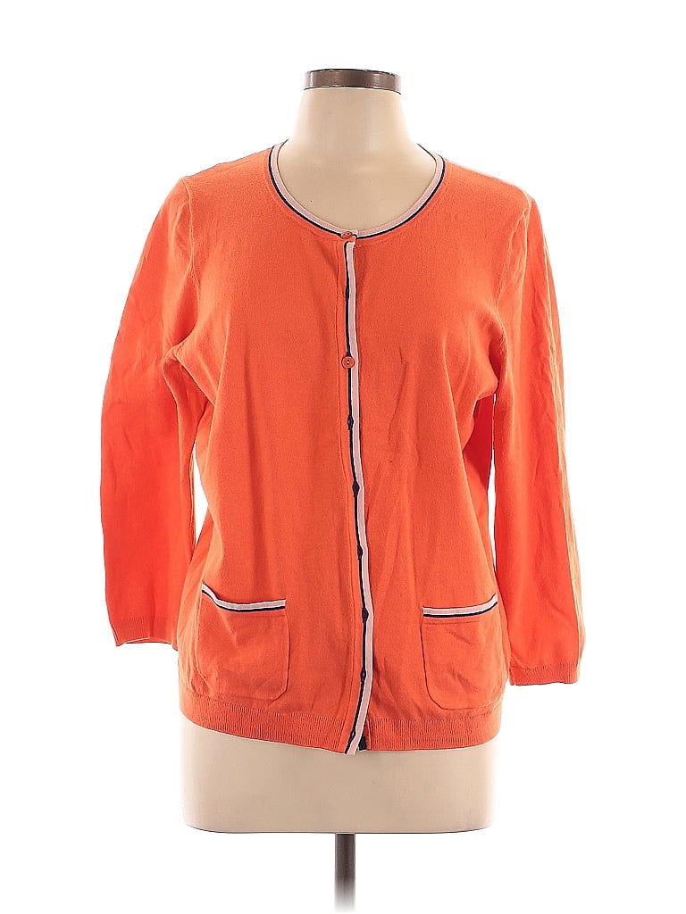 Talbots Orange Cardigan Size L - 78% off | ThredUp