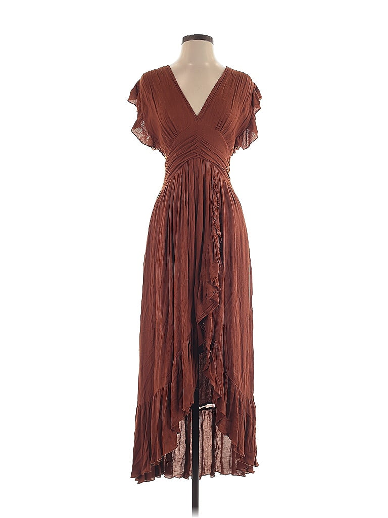 Free People 100% Rayon Brown Cocktail Dress Size S - 71% off | ThredUp