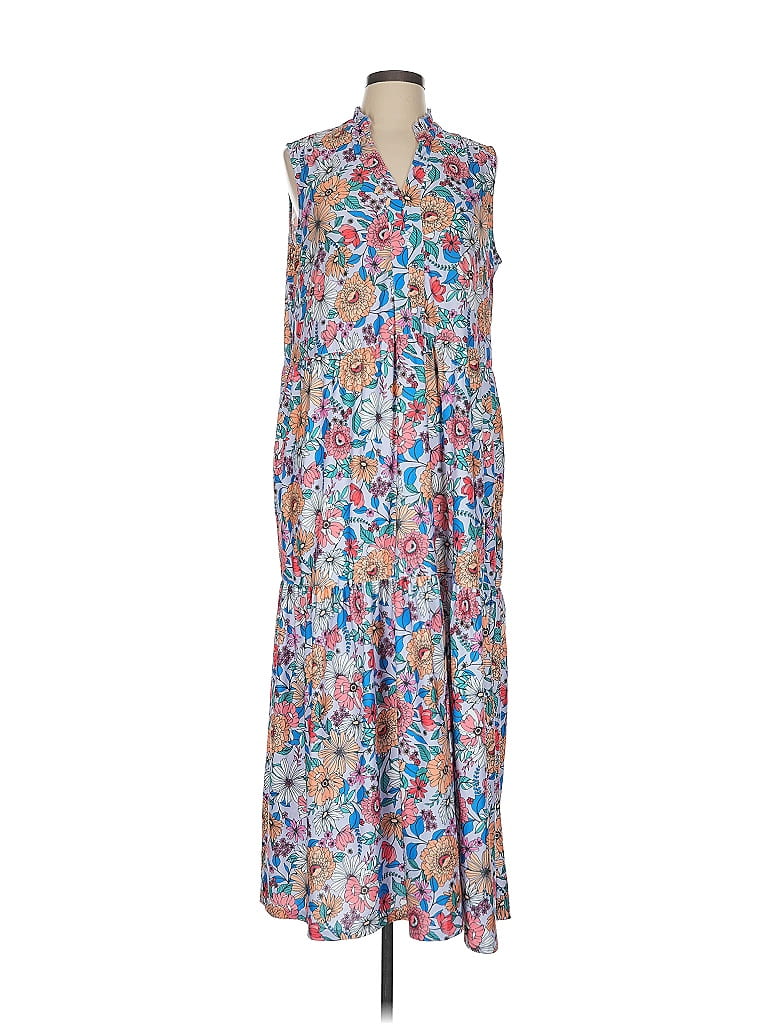 Tolani Paisley Blue Casual Dress Size L - 62% off | ThredUp