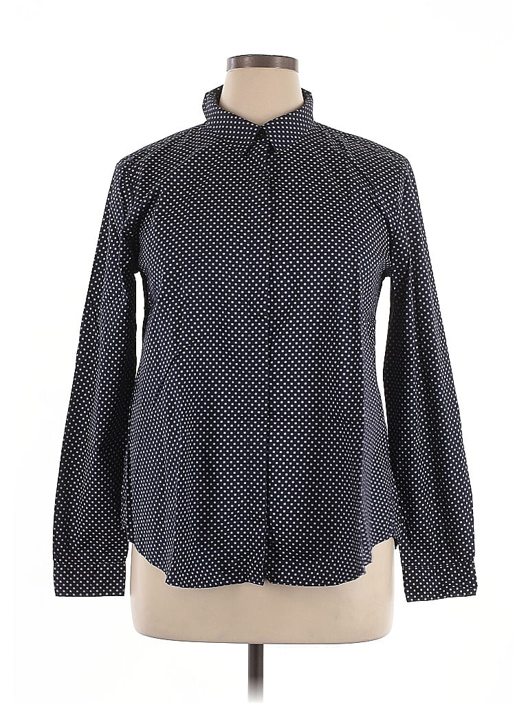 Van Heusen 100% Cotton Polka Dots Gray Long Sleeve Button-Down Shirt Size XL - 66% off | ThredUp