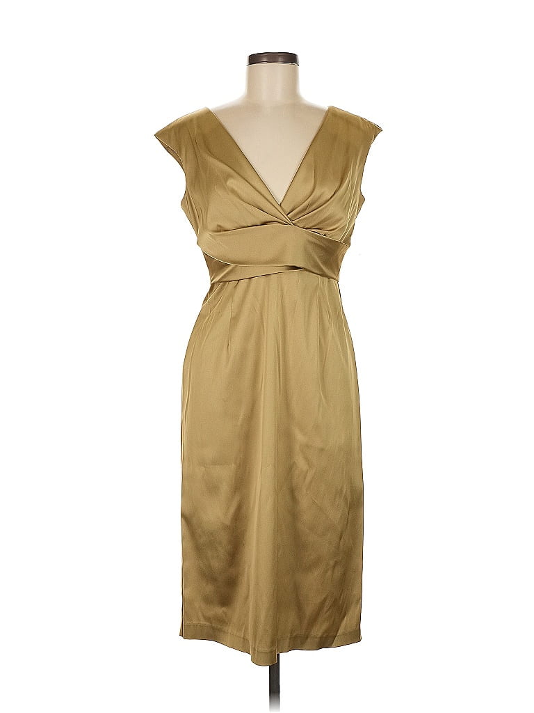Donna Ricco Solid Tan Cocktail Dress Size 8 - 82% off | ThredUp
