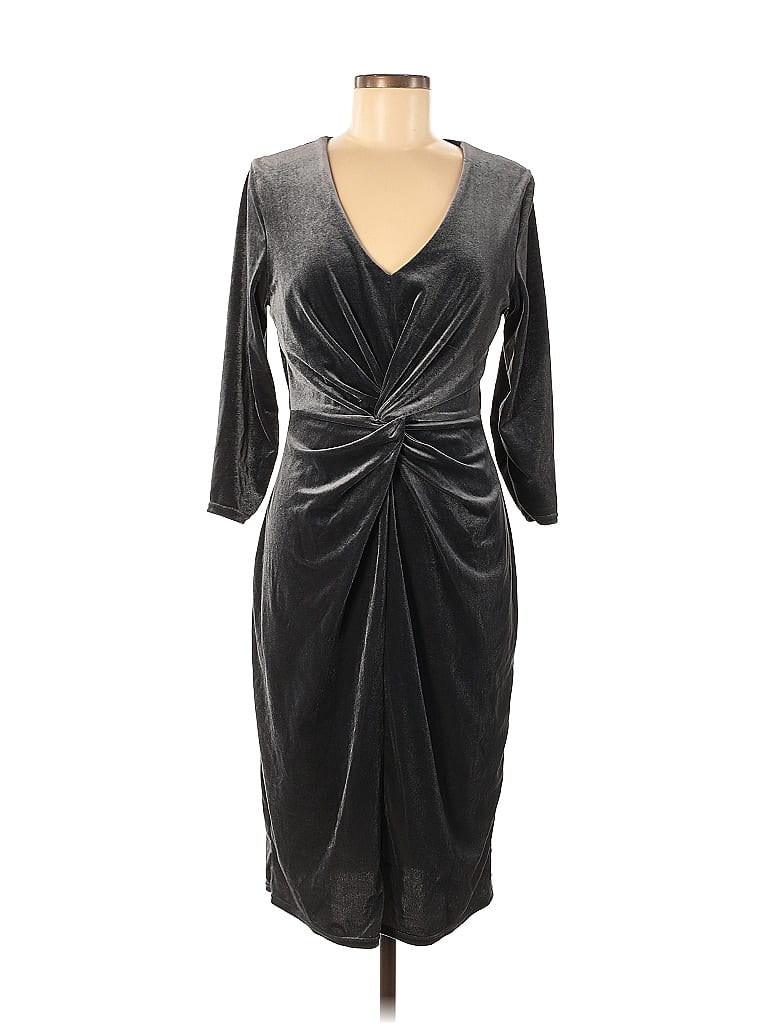 Shape FX 100% Polyester Gray Cocktail Dress Size M - 27% off | ThredUp