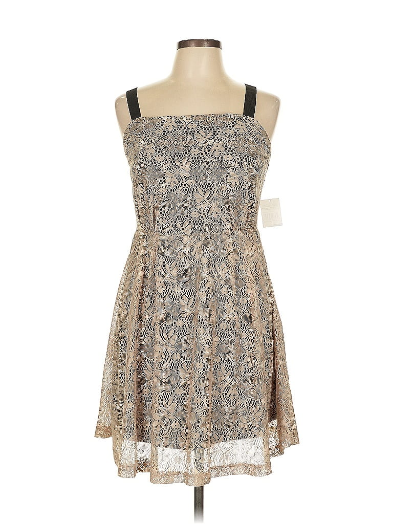 Ruby Rox 100% Polyester Paisley Tan Cocktail Dress Size 11 - 10% off ...