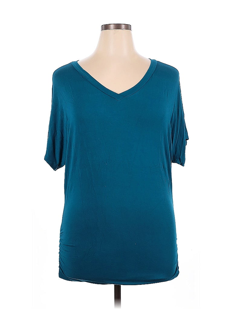 Assorted Brands Teal Short Sleeve Top Size XL - 44% off | ThredUp