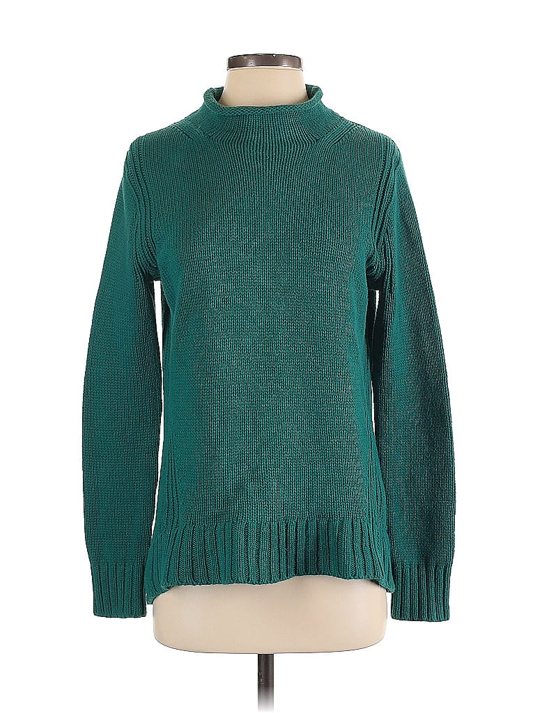 J.Crew Always 100% Cotton Solid Green Turtleneck Sweater Size S - 69% ...