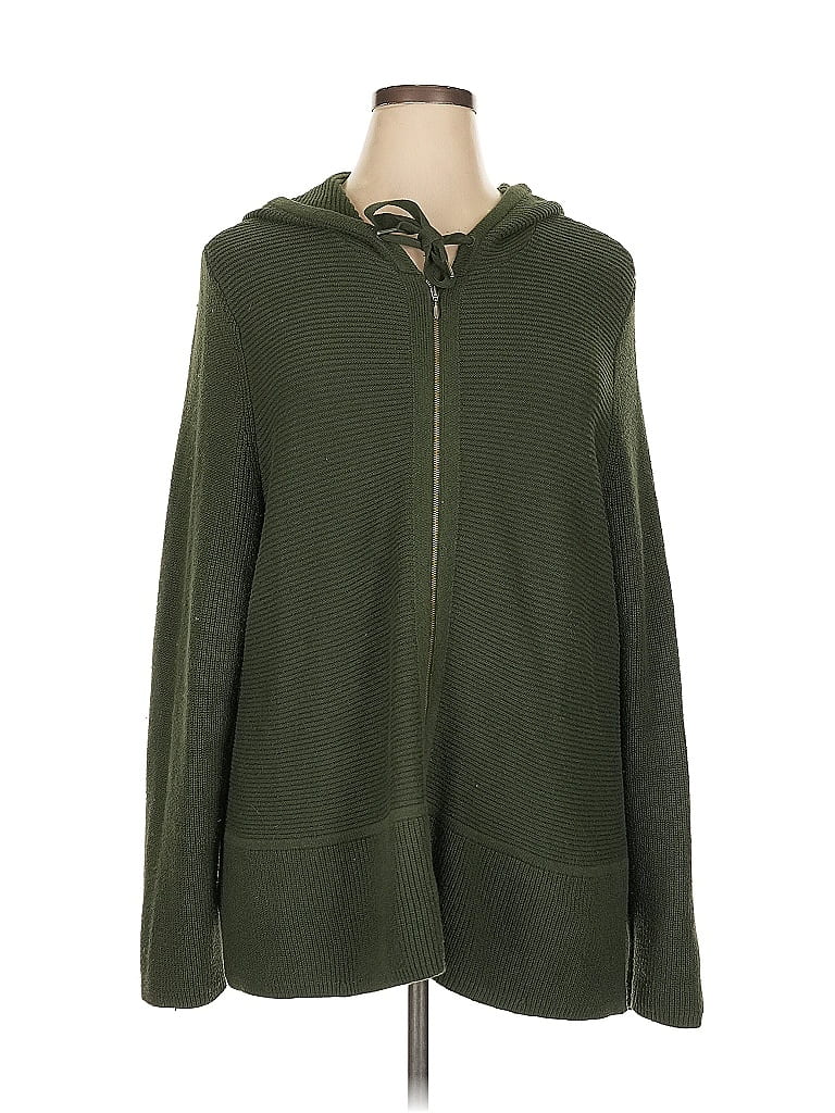 J.Jill Green Zip Up Hoodie Size XL - 65% off | ThredUp