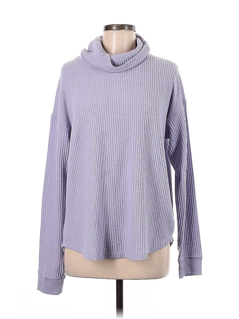 Splendid Solid Purple Turtleneck Sweater Size M - 72% off | ThredUp