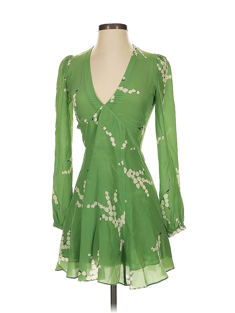 Réalisation 100% Silk Green Cocktail Dress Size XS - 38% off | ThredUp