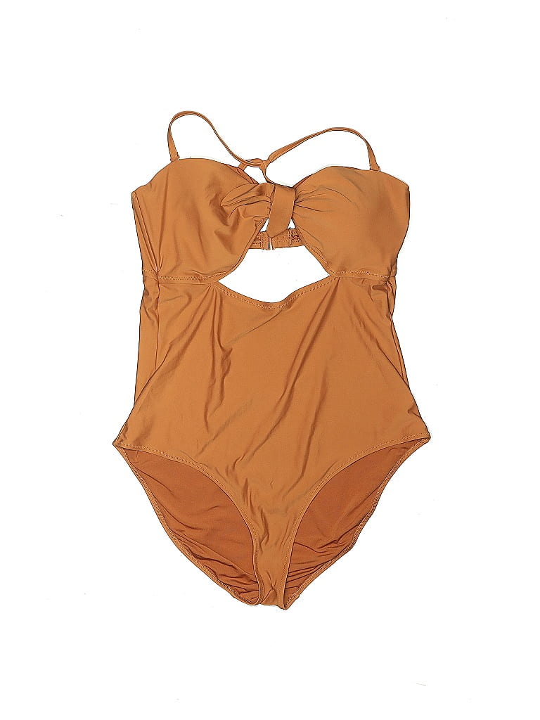 Aerie Solid Tan One Piece Swimsuit Size XL - 52% off | ThredUp