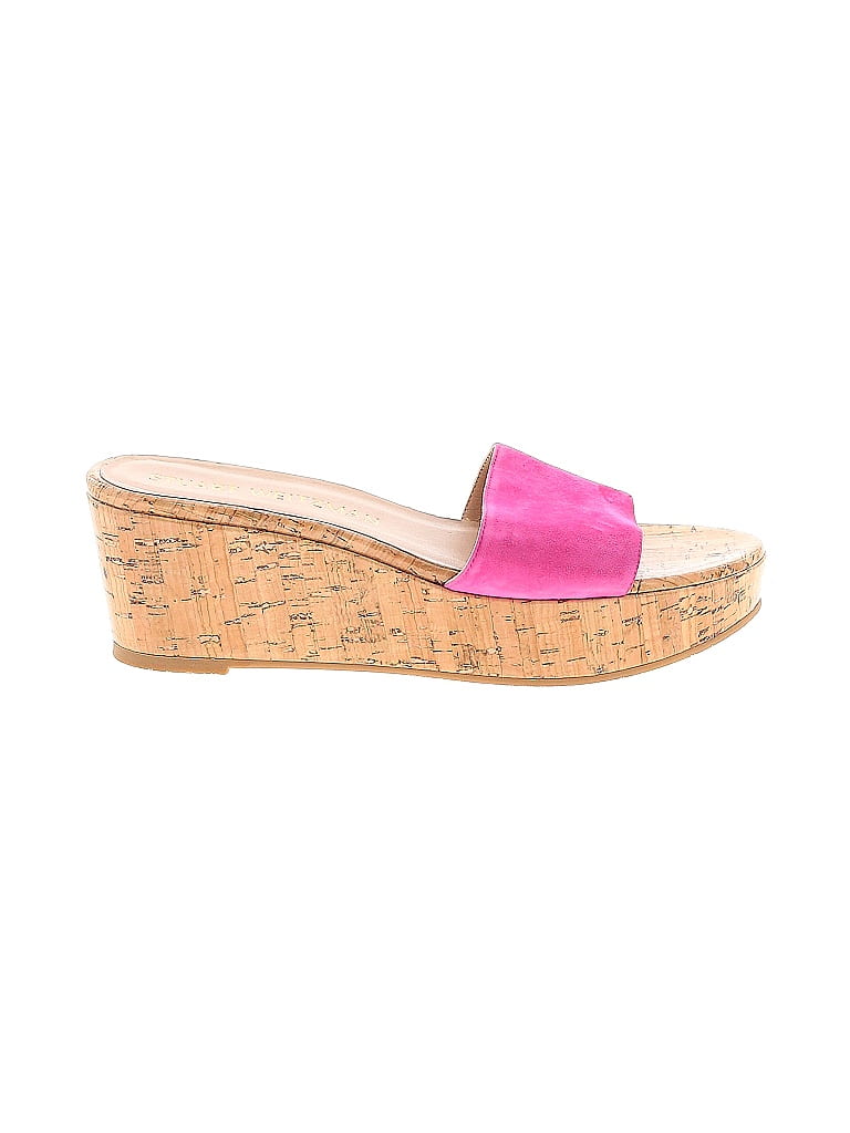 Stuart Weitzman Color Block Solid Tropical Pink Mule/Clog Size 10 1/2 ...
