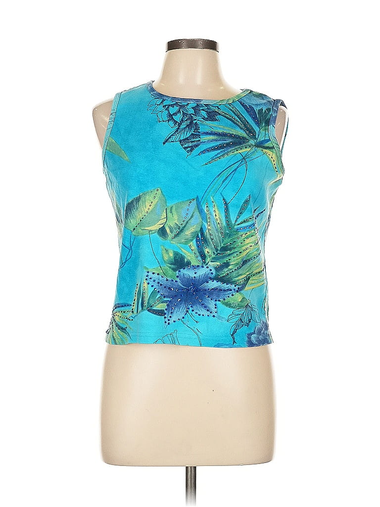 Take Two Clothing Co. 100% Cotton Blue Sleeveless T-Shirt Size L - 56% ...