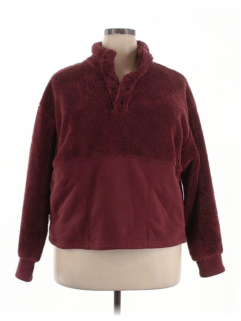 all in motion 100% Recycled Polyester Burgundy Fleece Size XXL - 46% ...