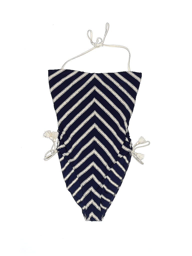 Robin Piccone Chevron-herringbone Blue One Piece Swimsuit Size 12 - 65% ...