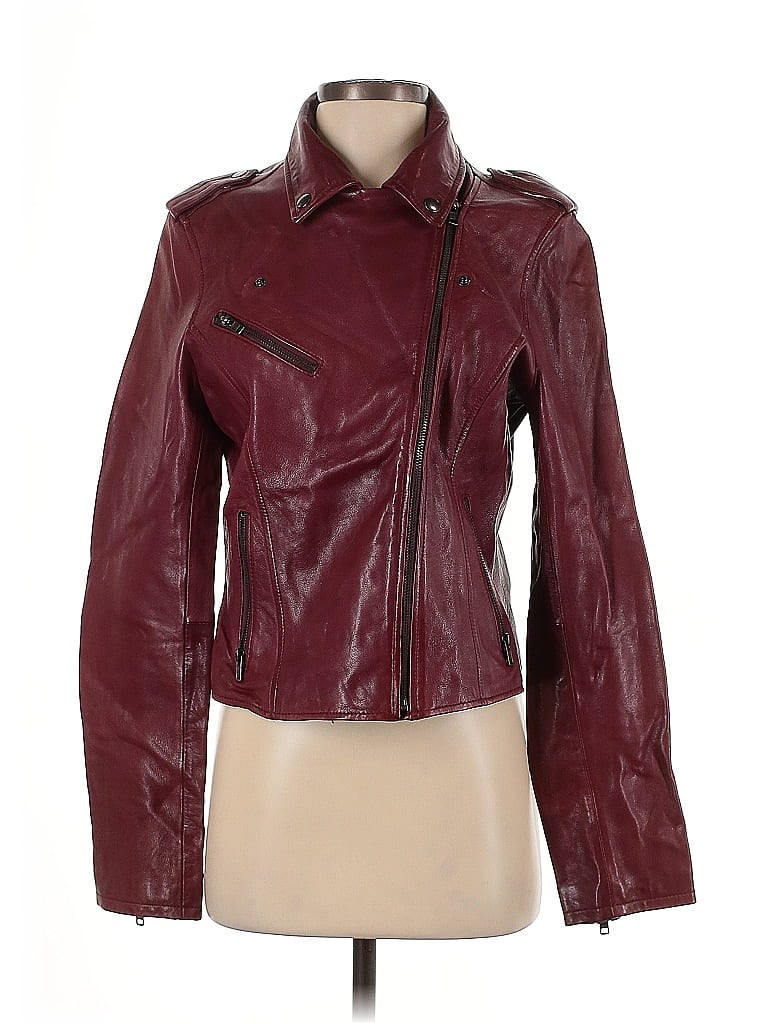 Black Rivet 100% Leather Burgundy Leather Jacket Size M - 74% off | ThredUp