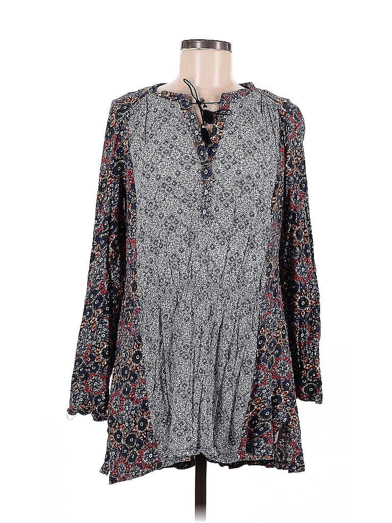 Akemi + Kin 100% Cotton Gray Blue Long Sleeve Blouse Size M - 65% off ...