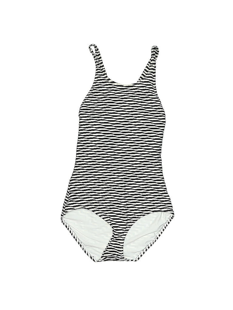 Hermoza Stripes Ivory One Piece Swimsuit Size 10 65 Off Thredup