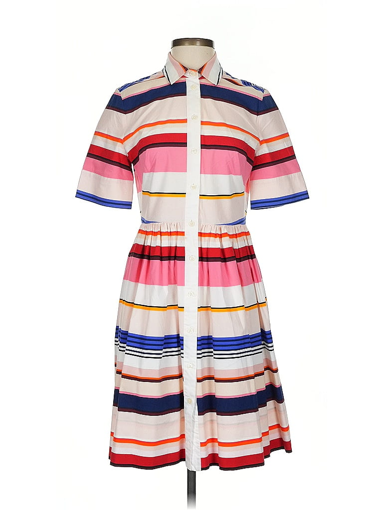 Kate Spade New York Stripes White Casual Dress Size 4 - 76% off | ThredUp