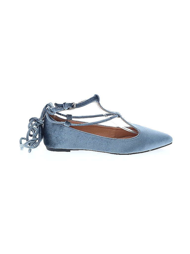 Yoki Blue Gray Flats Size 7 - 68% off | ThredUp